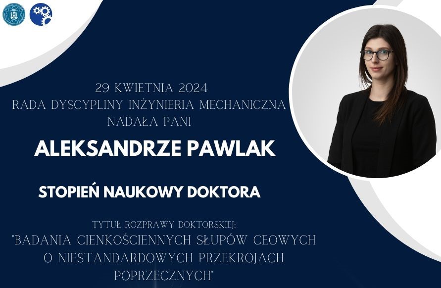 dr inż. Aleksandra Pawlak | Wydział Inżynierii Mechanicznej